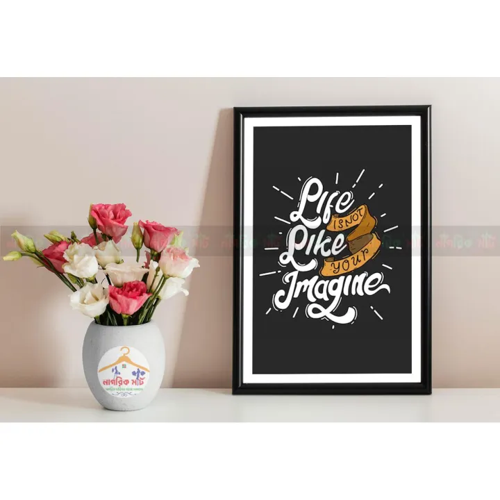 Life Is not Like Your Imagine Motivational Quotes Fiber Art Photo Frame ...