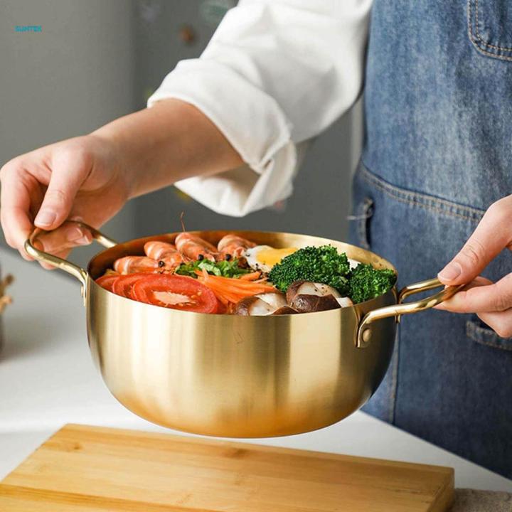 Ramyun Cooker Korean Noodle Pot Stainless Steel Fast Heating Stockpot ...