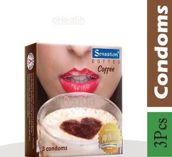 Sensation Dotted Coffee Condom 3'S Pack | Daraz.com.bd