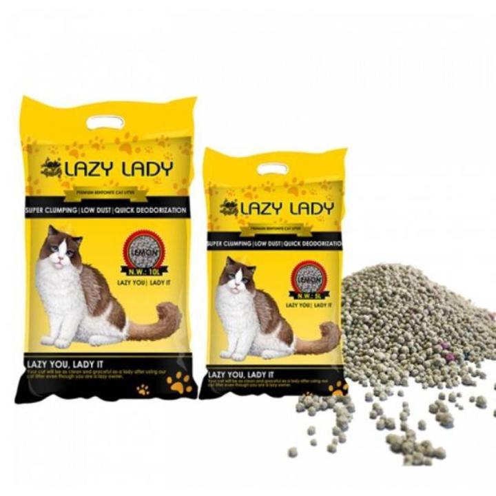Lazy Lady Premium Clumping Cat Litter 5L || Lemon || | Daraz.com.bd