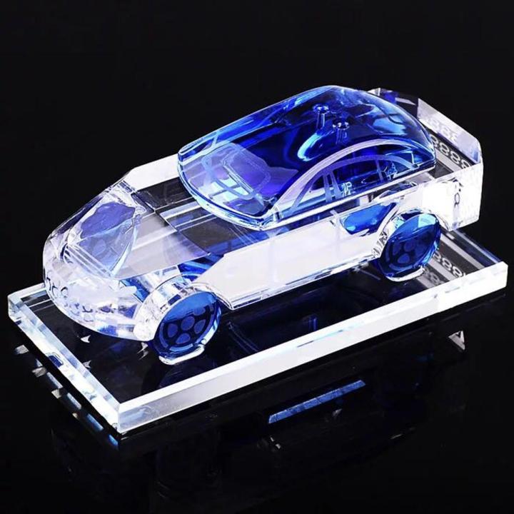 3D Color Famous Crystal Glass Car Model For Gifts & Room Decoration ...