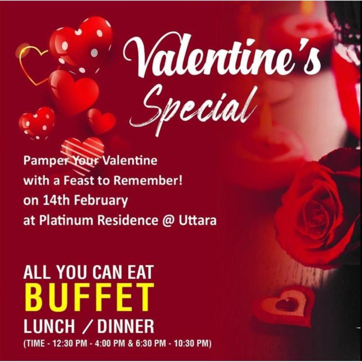 Buy One Get One Free, Lunch or Dinner Buffet on Valentine’s Day | Daraz ...