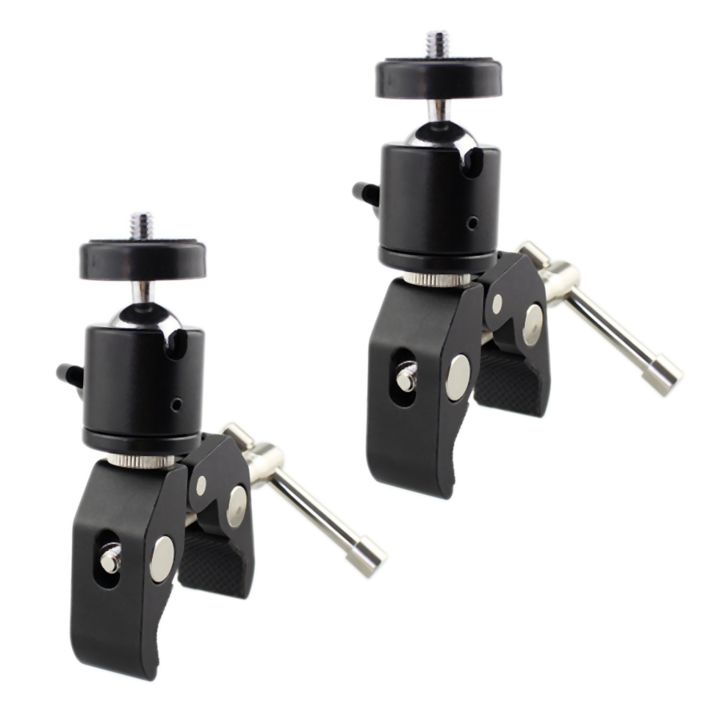 ARELENE 2X DSLR Ball Head Shoe Mount Camera Ball Mount Clamp 1/4 Inch ...