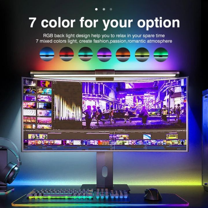 Led Computer Monitor Light Bar Desk Lighting Screen USB RGB Light Bar ...