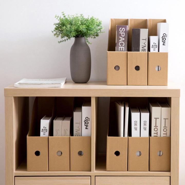 50LF Office Desk File Magazine Holder Kraft Paper Leaves Print Books ...