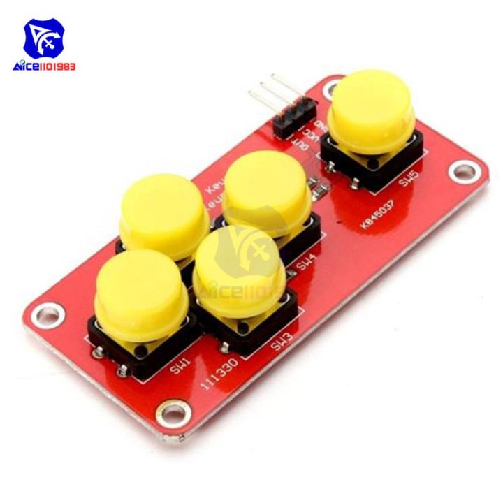 【happy one】AD Keyboard Five Blocks Analog Button Module for Arduino | Daraz.com.bd