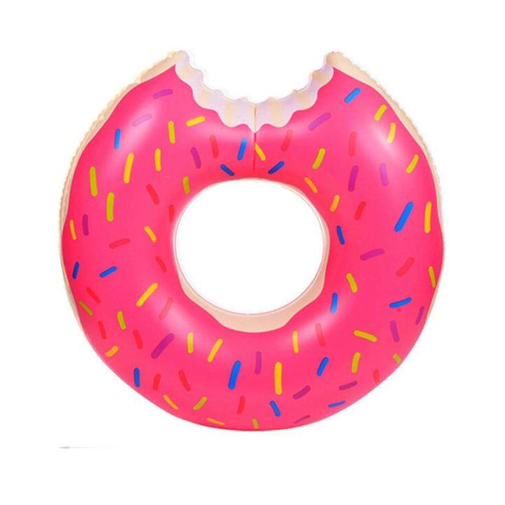 Lovely Thicker Doughnut Design Inflatable Swim Ring For Kids And Adults ...