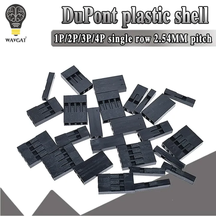 100PCS Dupont Head 2.54mm 1X 1P 2P 3P 4P 1X1P 1X2P Dupont Plastic Shell Pin Head Connector ...