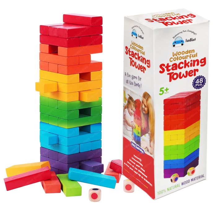 48 pcs Jenga Game Set | Daraz.com.bd