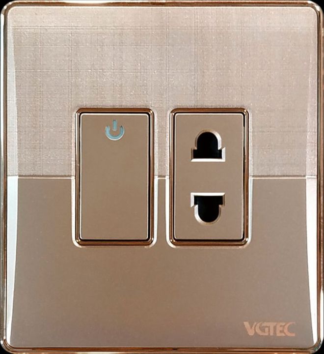VGTEC - 2 Pin socket with switch (Platinum series) | Daraz.com.bd