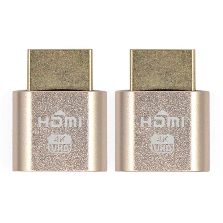 2X VGA Virtual Display Adapter HDMI DDC EDID Dummy Plug Headless Ghost ...