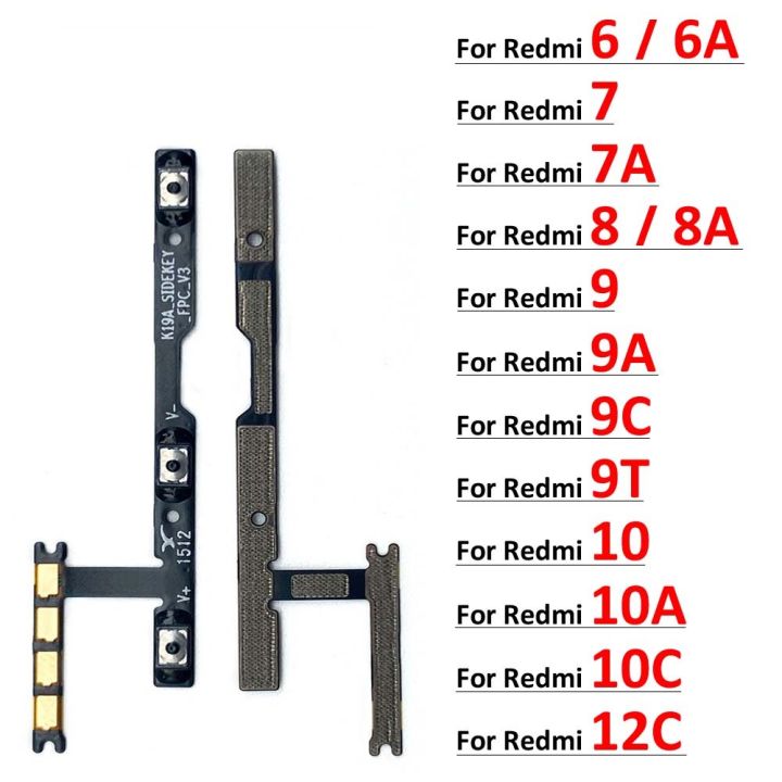 Redmi 6 6A 7 7A 8 8A 9 9C 9T 10A 10C 12C Power On/Off Switch Button ...