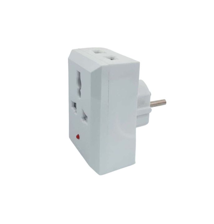 Super Star Multi Travel Adapter 2 Pin Round Plug Premium White Socket ...