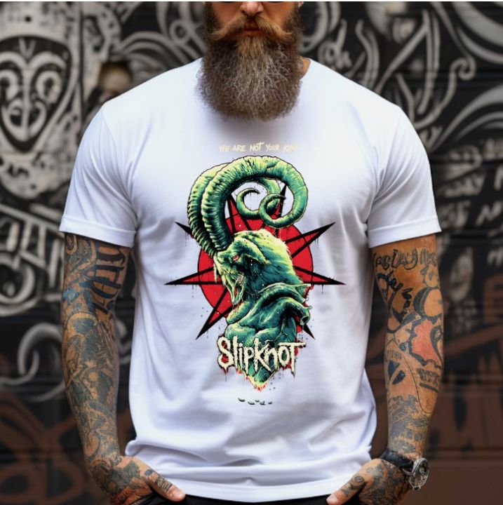 MEN'S COTTON T-SHIRT SLIPKNOT print on chest | Daraz.com.bd