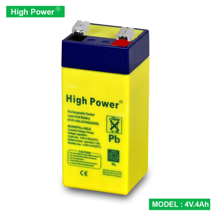 Battery Rechargeable Sealed Lead-Acid Battery High Power 4V.4Ah for ...