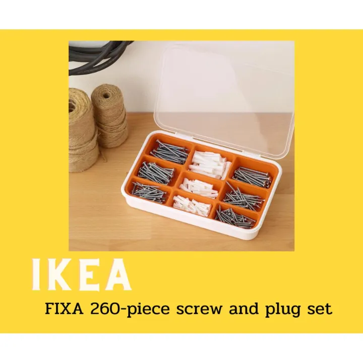 IKEA ,FIXA , 260 piece screw and plug set | Daraz.com.bd