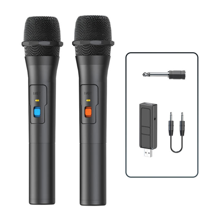 2Piece Wireless Microphone System Kits Home Party Smart TV Speaker ...