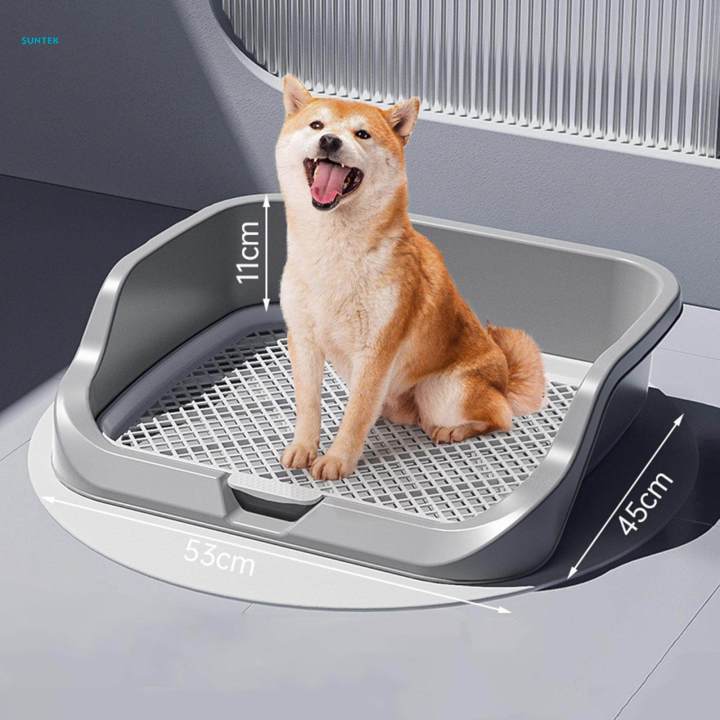 Mesh Training Toilet Potty Tray Open Top Entry Dog Litter Dog Potty Pad ...