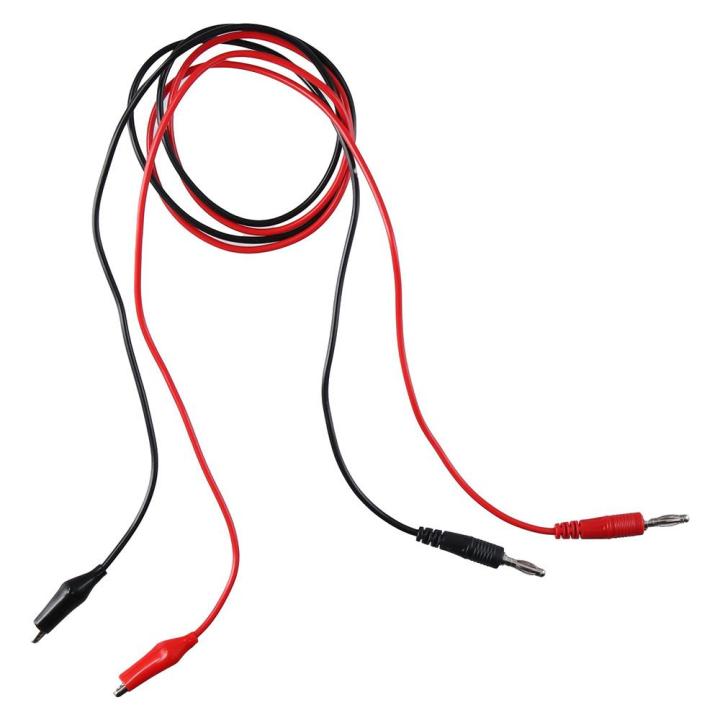 2PCS Multimeter Test Cable 4mm Banana Plug To Alligator Clip Test Lead ...