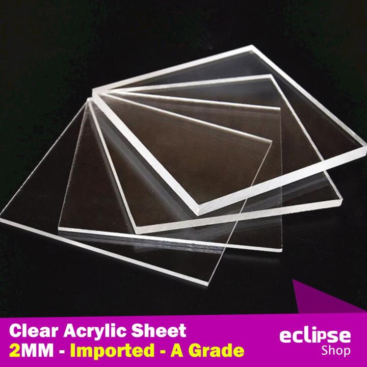 Acrylic Sheet Transparent 2mm thick 1X1 Feet A Grade for Crafting 1 Pcs ...