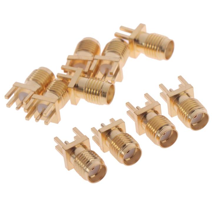 10x 1.6mm SMA female jack solder nut edge pcb clip straight mount RF ...