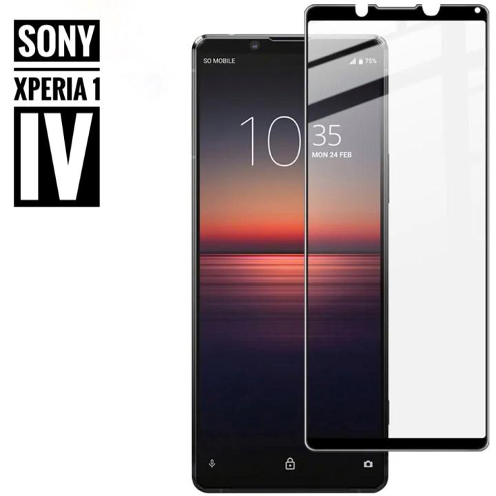 Premium Full Glue Curved HD with black border Tempered Glass For Sony ...