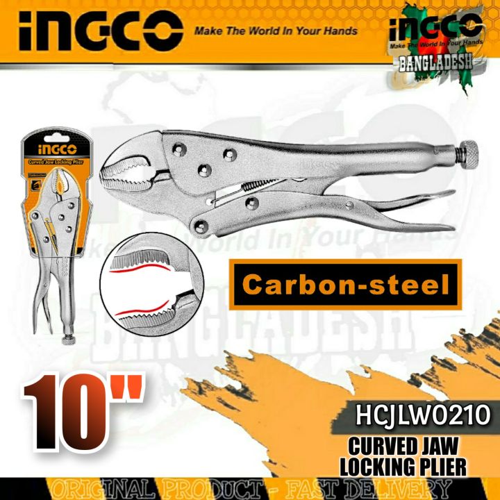 CURVED JAW LOCKING PLIER 10″ INGCO-HCJLW0210 | Daraz.com.bd
