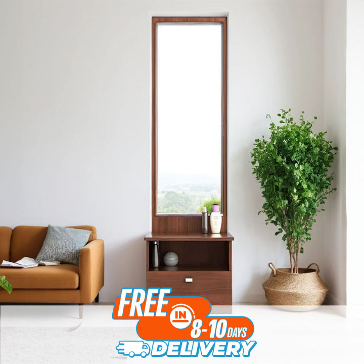 ROCOCO Special Dressing Table with Large Rack Shelf and Storage Drawer ...