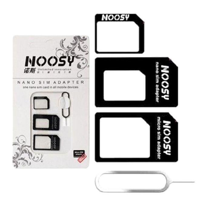 4 in 1 Noosy Micro Nano Sim Card Adapter - Black | Daraz.com.bd