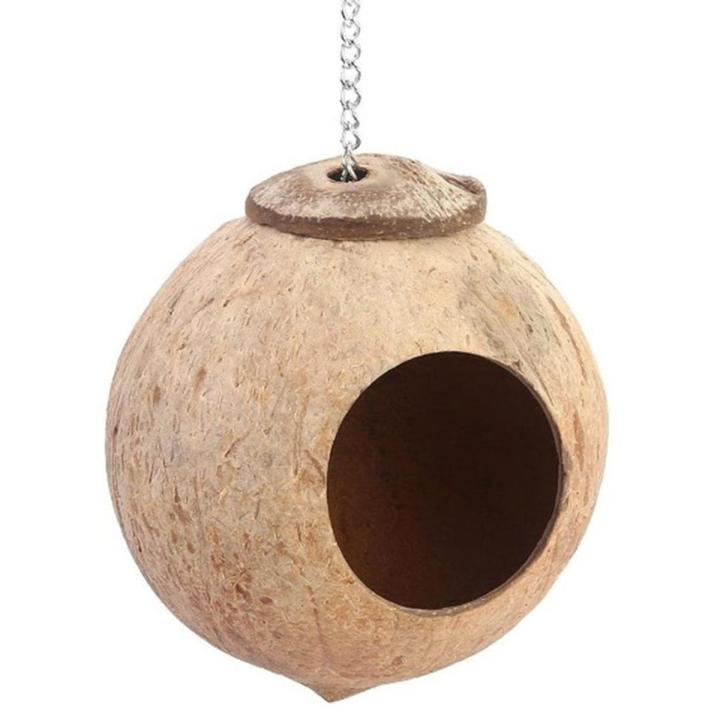 Coconut Shell Bird Nest Parrot Chewing Toy Bird Toy Chain Clause Bird ...