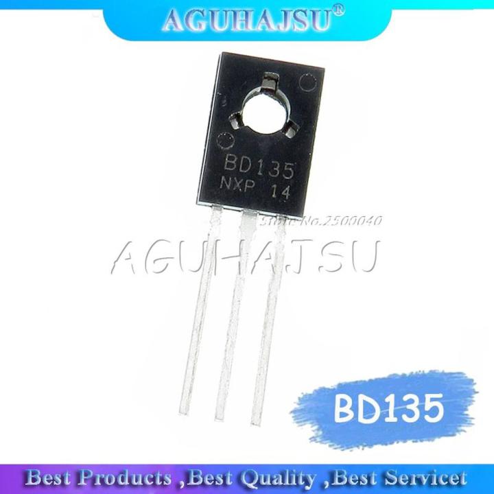 5Pcs- BD135 BD-135 BD 135 NPN Transistor 45V 1.5A NPN Power Transistor TO-126 Bipolar Transistor ...
