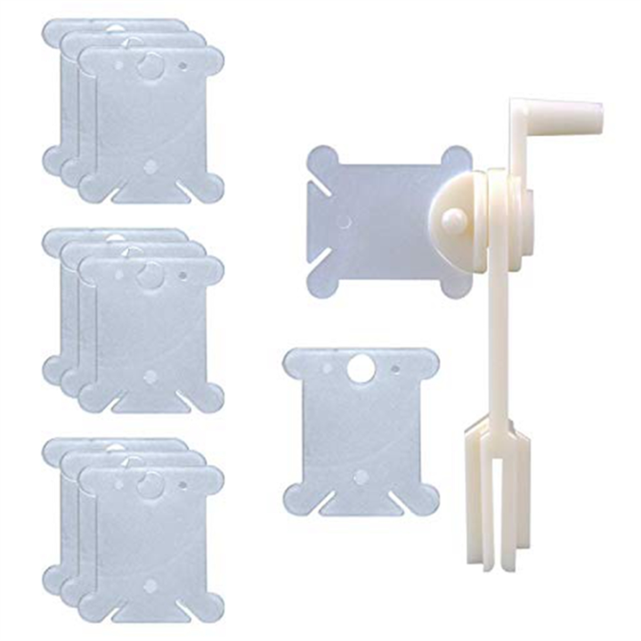 500 Pieces Plastic Embroidery Floss Bobbins with Floss Winder for Craft ...