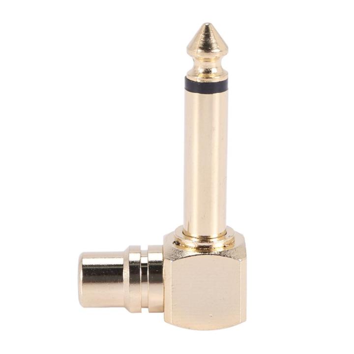 XHHDQES 4-PACK RCA Female Jack to 1/4 Inch Mono Male Plug Right Angle ...