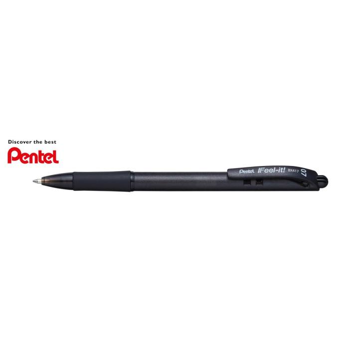 PENTEL RETRACTABLE BALLPOINT PEN Feel It! 0.7MM - BLACK BX417-A | Daraz ...