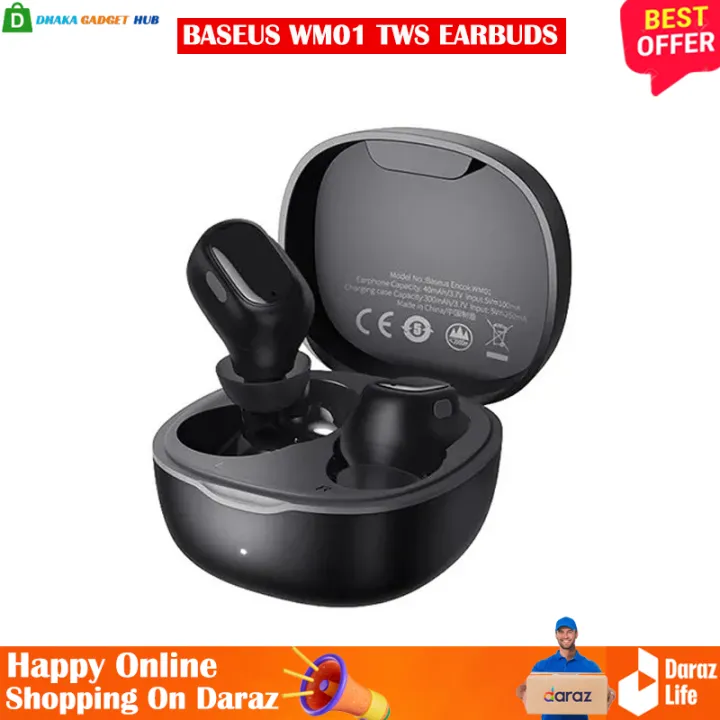 Baseus WM01 TWS Earbuds Bluetooth Earphones | Daraz.com.bd
