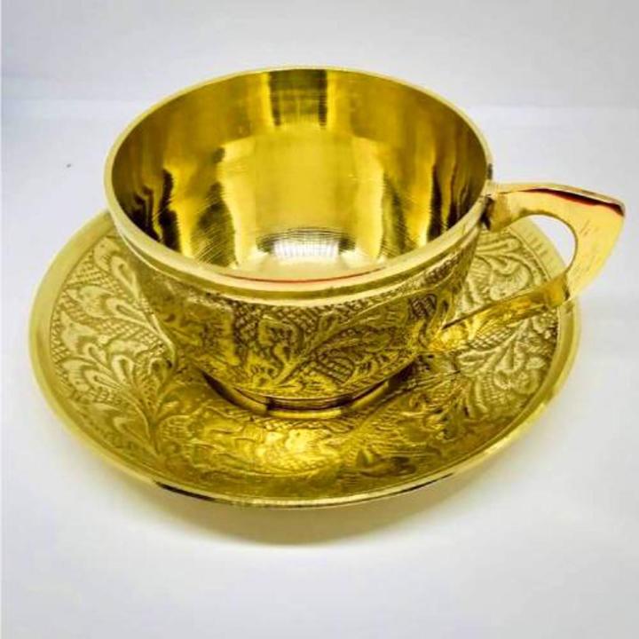 Pitol Tea Cup Set / Brass Tea Cup and Saucer - Coffee Mug - Coffee Mug ...