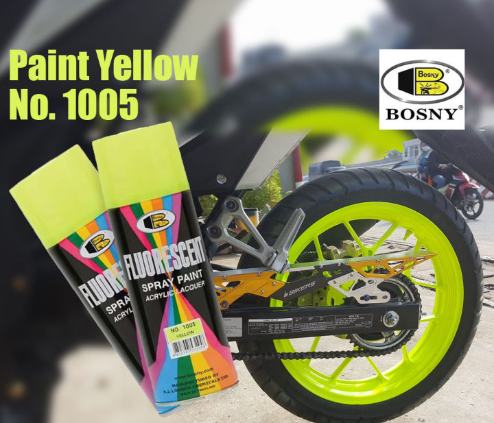 Bosny Fluorescent Spray Paint Yellow No. 1005 | Daraz.com.bd