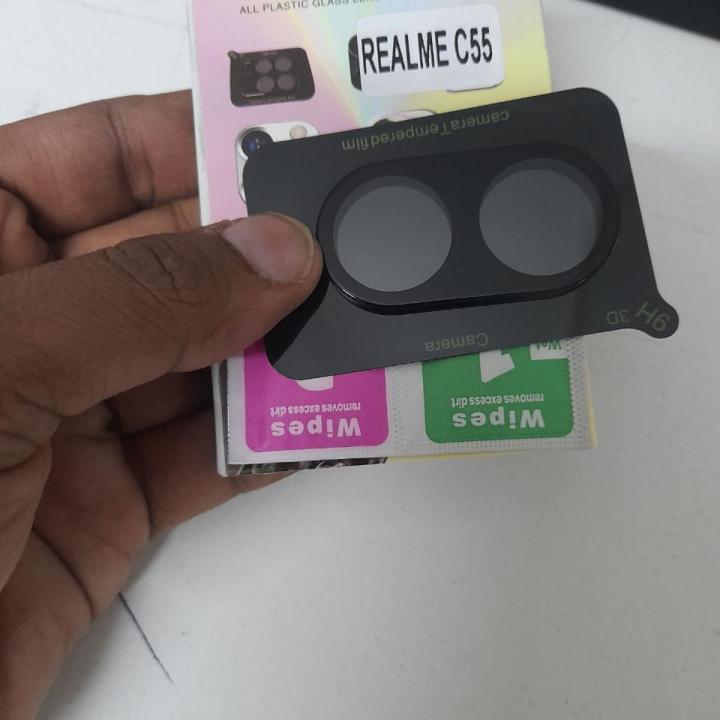 Realme C55 /nazro N55 Full Coverage 3D 9H Camera Protector Glass ...