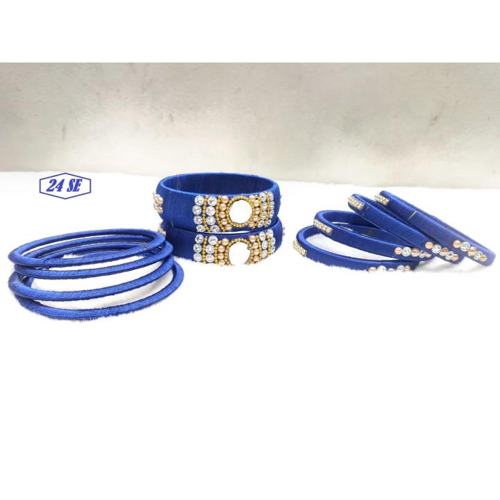 Party Churi Set Yarn Metal With Stone for Women. Joypuri Bangle Churi ...