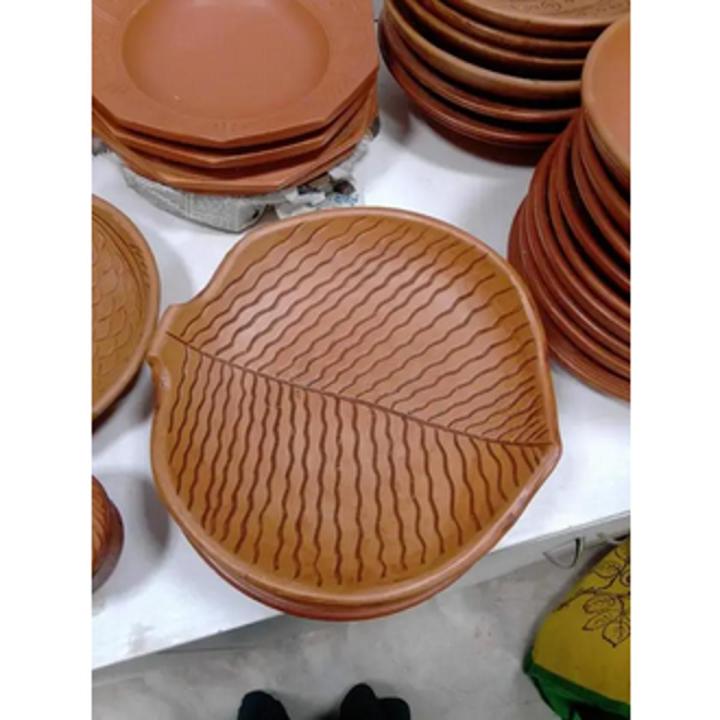 Clay fish plate eating plate 1 pieces dinner set Pura matir plate ...