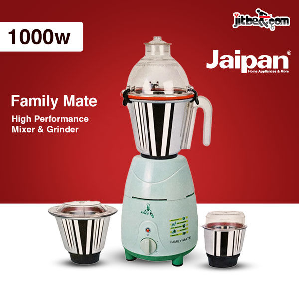 Jaipan Family Mate Blender, Mixer And Grinder 1000 Watt with 3 Heavy ...