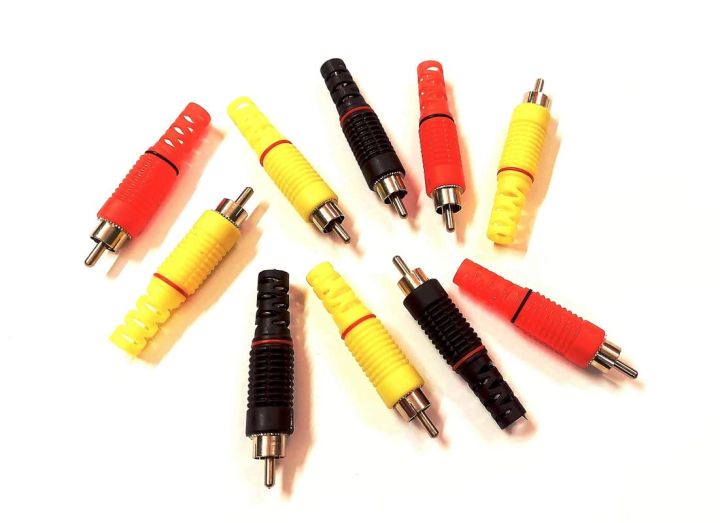 6 ps RCA Pin Male Audio RCA Pin Male Connector RCA Connectors for ...