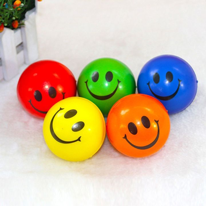Smile Face Print Sponge Foam Squeeze Stress Ball Relief Yoga Gym ...