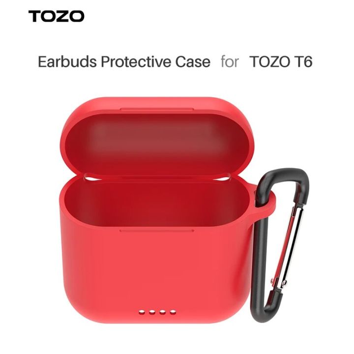 TOZO T6 Earphone Protective Case Shockproof Soft Skin Silicone Cover ...