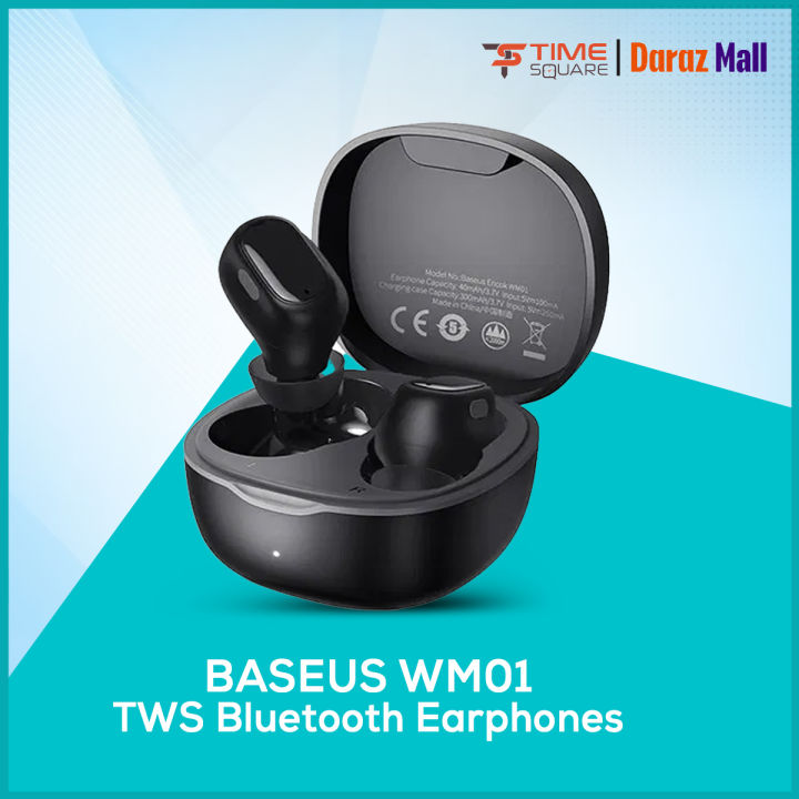 Baseus WM01 TWS Bluetooth Earphones Stereo Wireless 5.0 Bluetooth ...