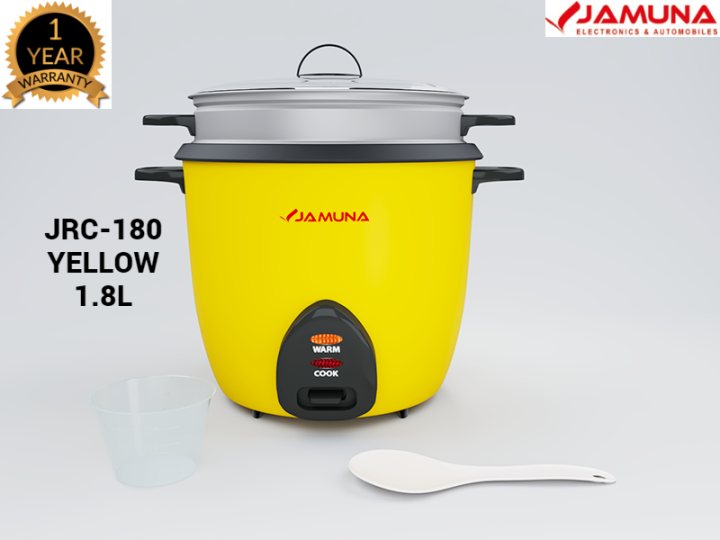 JAMUNA ELECTRIC RICE COOKER 1.8L JRC-180 YELLOW | Daraz.com.bd