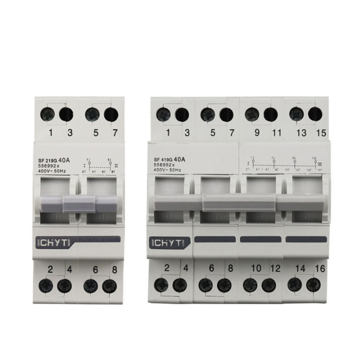 2P MTS Manual Transfer Switch Din Rail AC 230V 400V 40A 63A Dual Power ...