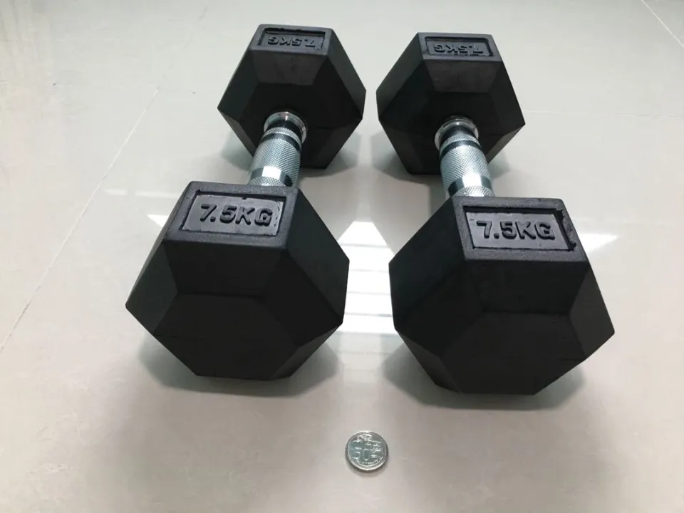 7.5Kg Hex Dumbbell 1 Pair Total15 kg Daraz .bd