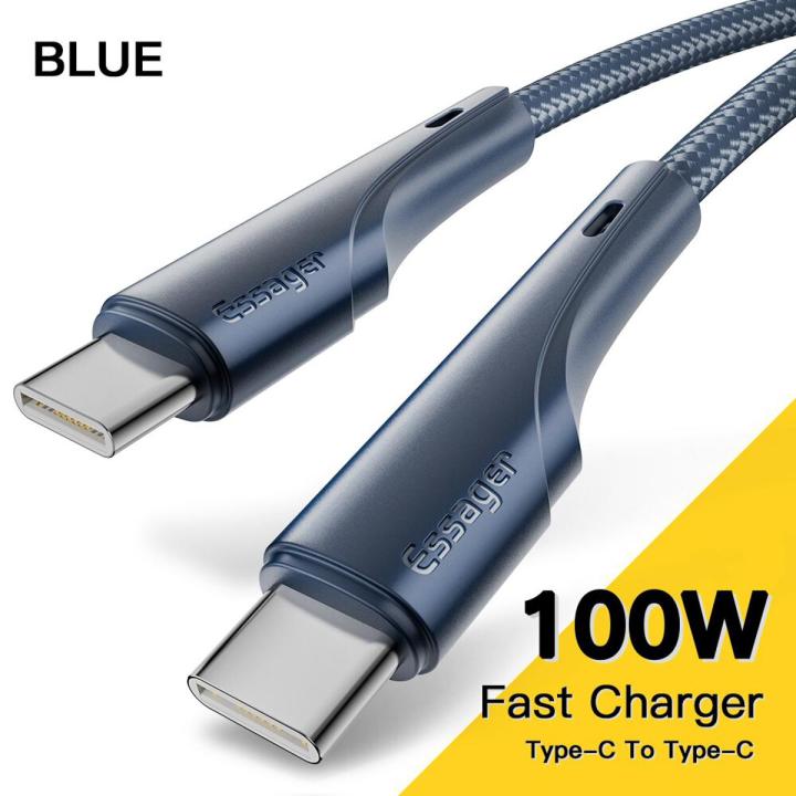 Essager USB Type C To USB C Cable 100W/5A USB Type C PD Fast Charging Charger Cord For Phone 1m ...