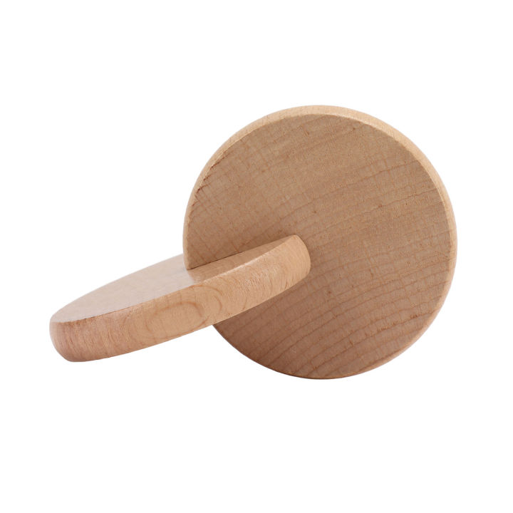 2PCS Montessori Interlocking Disc Beech Round Wood Baby Developmental ...